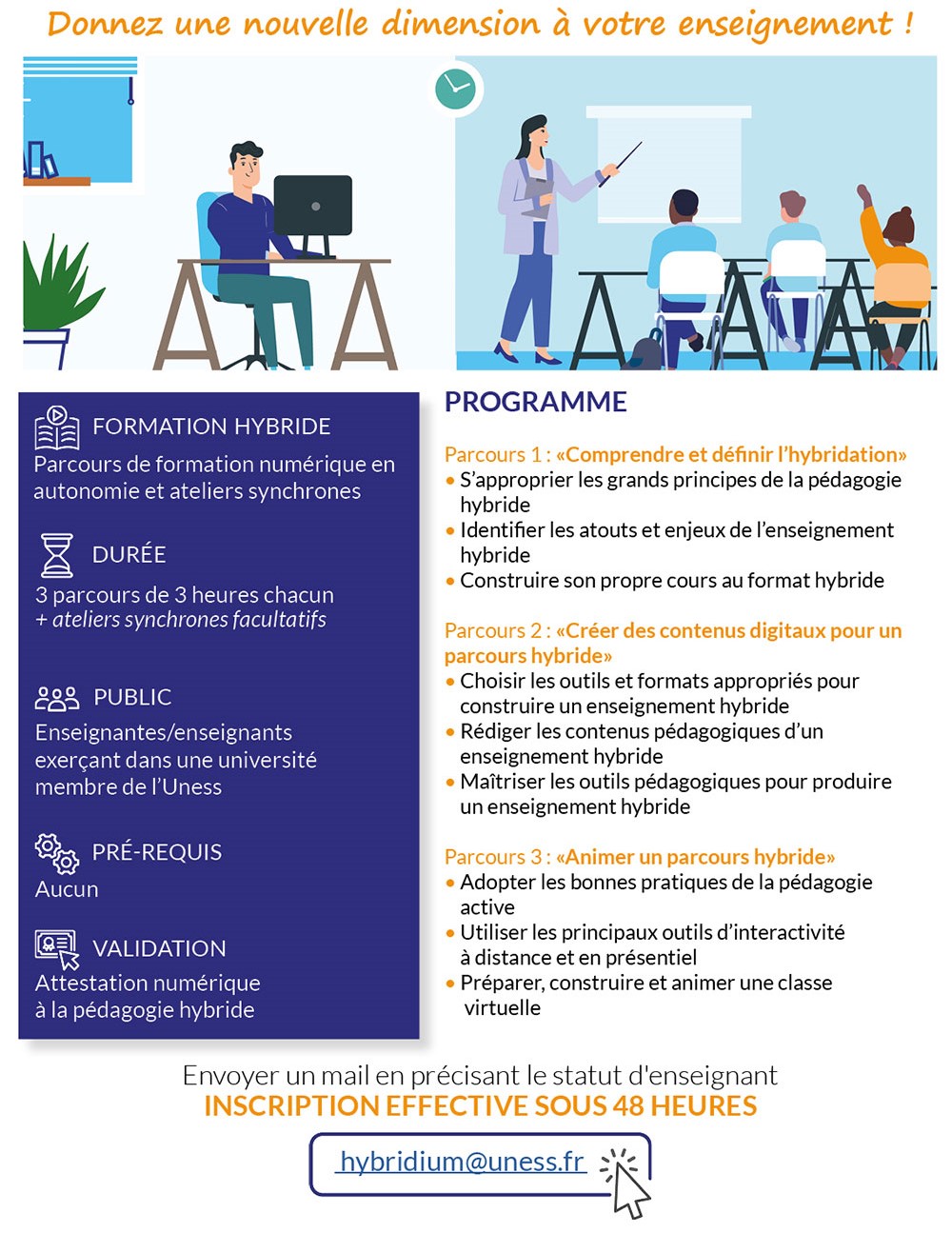 Se former à la pédagogie hybride avec Hybridium Santé | UNESS